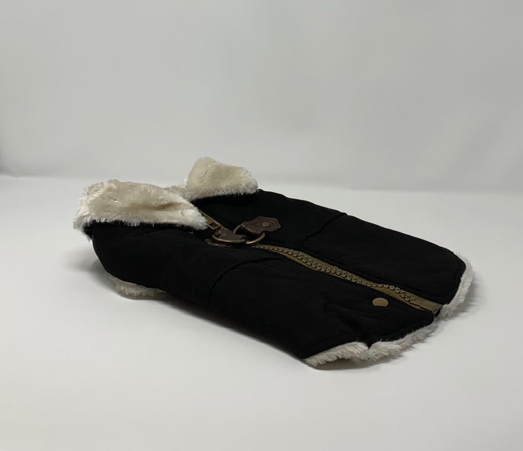 Furry Runner Dog Coat - Black - PUCCI Café