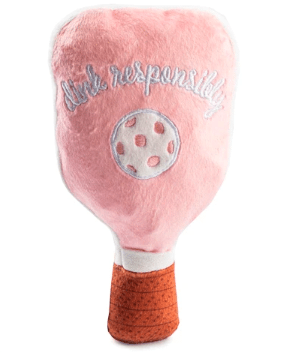 Pink Checker Pickleball Paddle Dog Toy